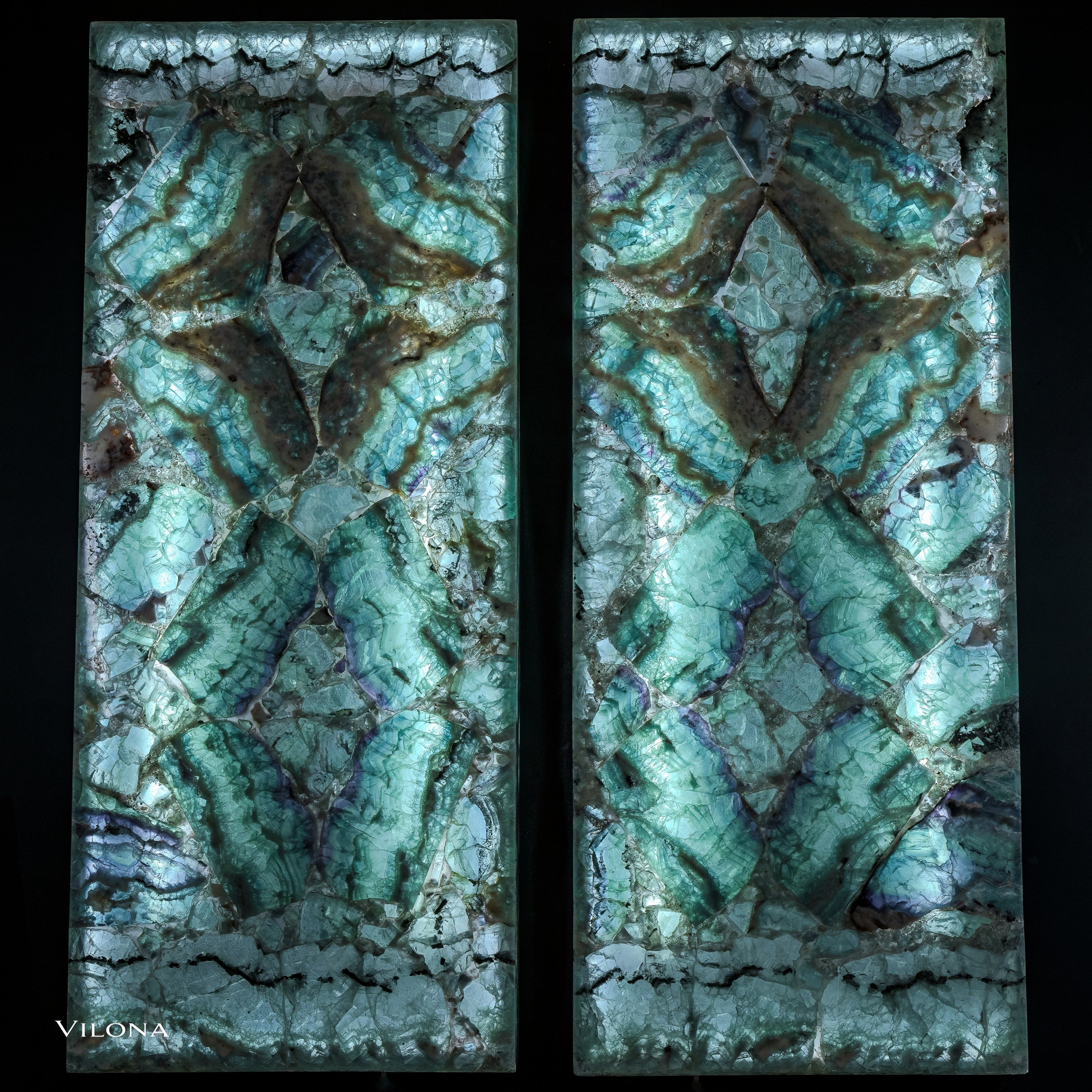 Vilona Onyx - Fluorite Crystal Wall Panels (Set #5 Out Of 7)